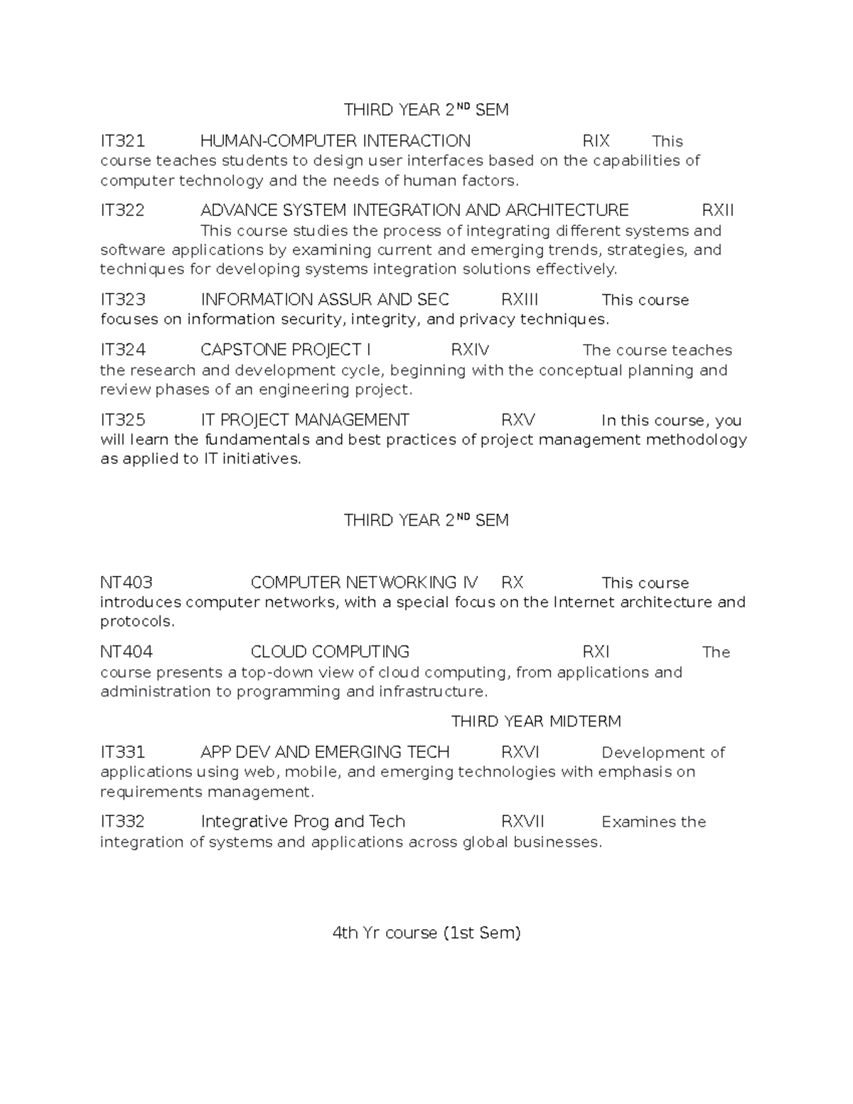 Third YEAR 2ND SEM - Ethics - THIRD YEAR 2ND SEM IT321 HUMAN-COMPUTER ...