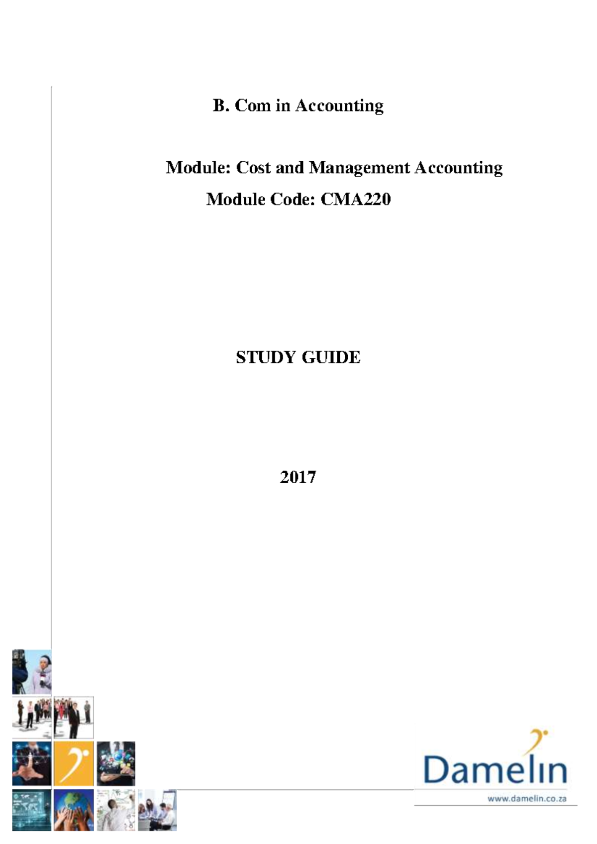 Cost and Management Accounting (BCom Stream) - B. Com in Accounting ...