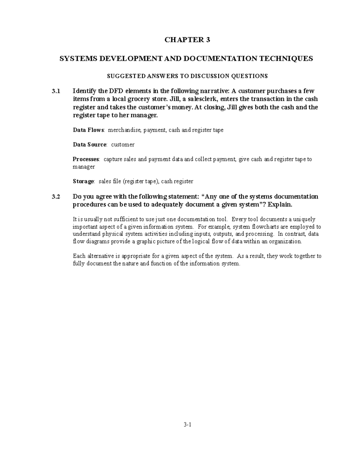 Rais12 sm ch03 - ertert - CHAPTER 3 SYSTEMS DEVELOPMENT AND DOCUMENTATION TECHNIQUES SUGGESTED ...