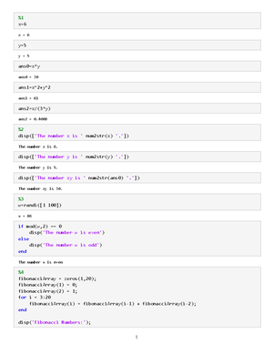 Lab2 Format File 2 - lab 2 - Math 244: MATLAB Assignment 2 Name: Oluwafunmito Ajigbotosho-Lawal ...
