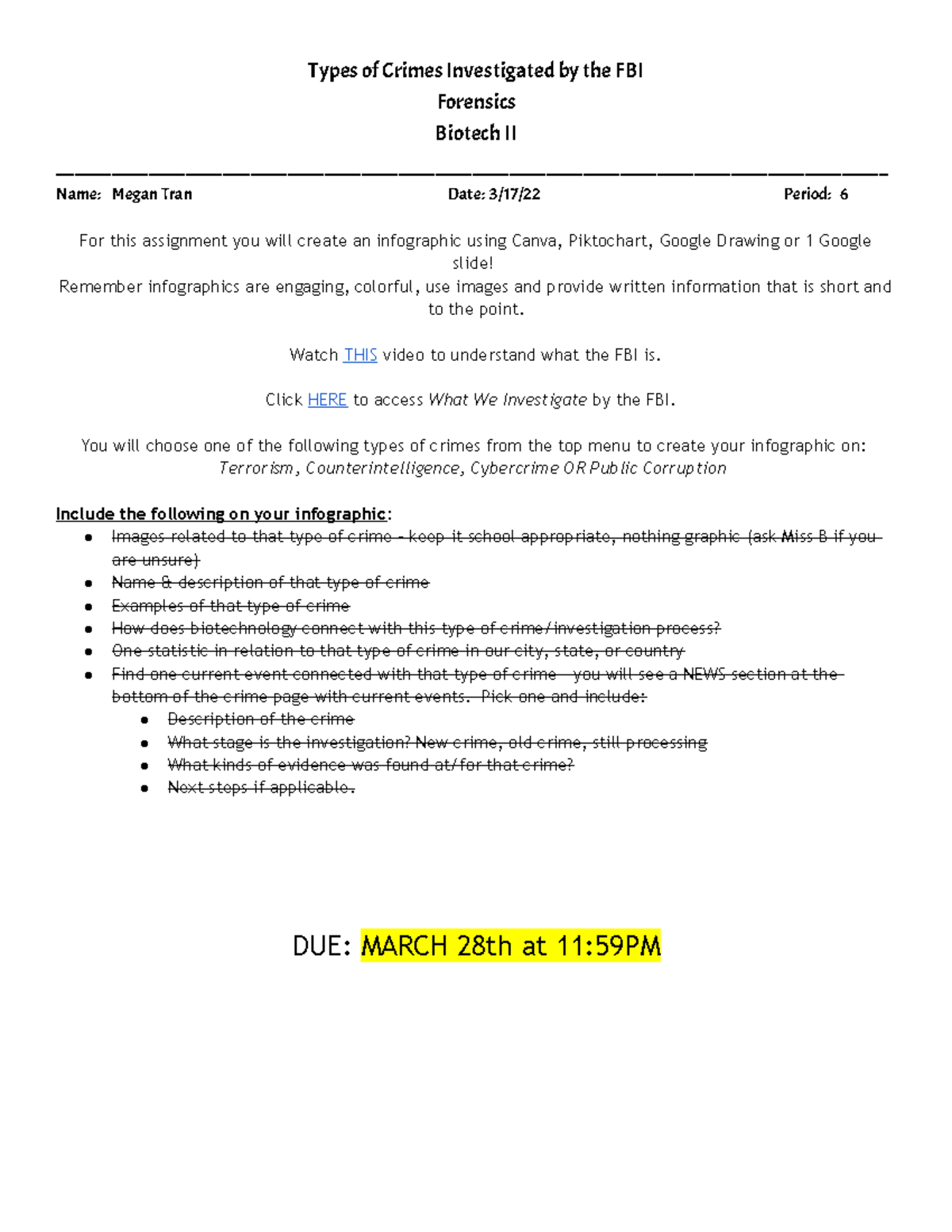 Types of Crimes Investigated by the FBI - Types of Crimes Investigated ...