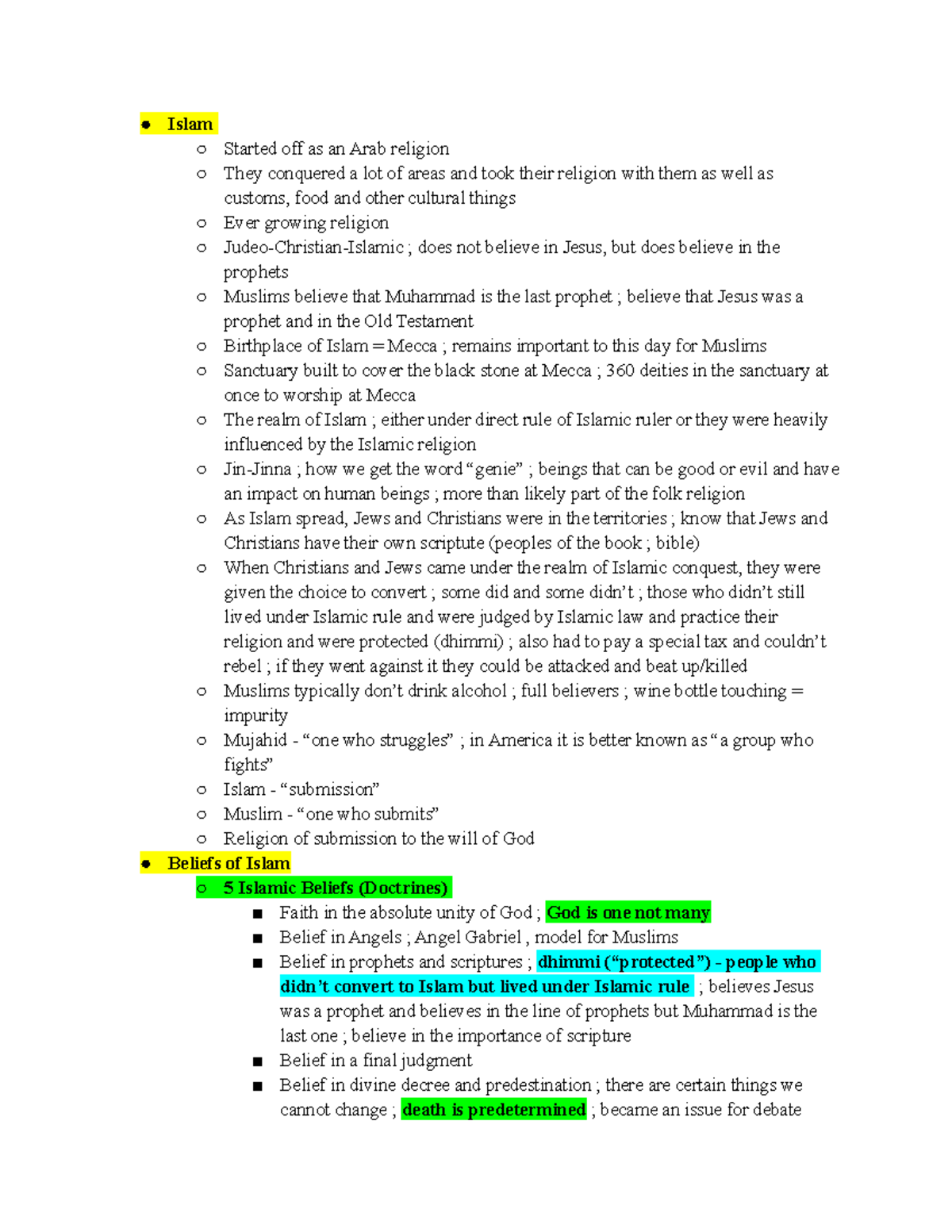 Everything islam - Islam Started off as an Arab religion They conquered ...