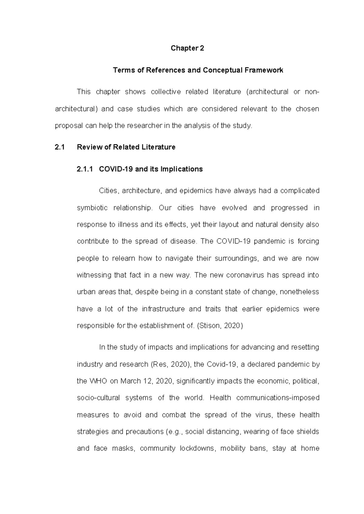 2A Chapter 2.1 - RRL - THESIS SAMPLE - Chapter 2 Terms of References ...