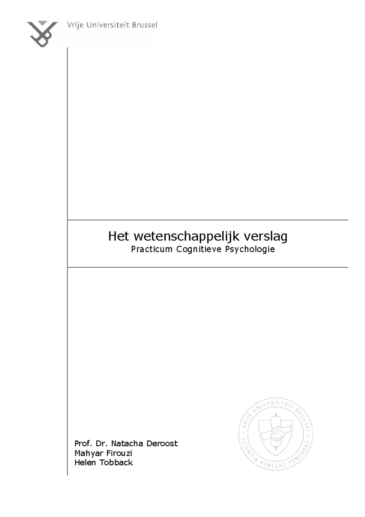 Handleiding - Het wetenschappelijk verslag 2021 - Het wetenschappelijk ...