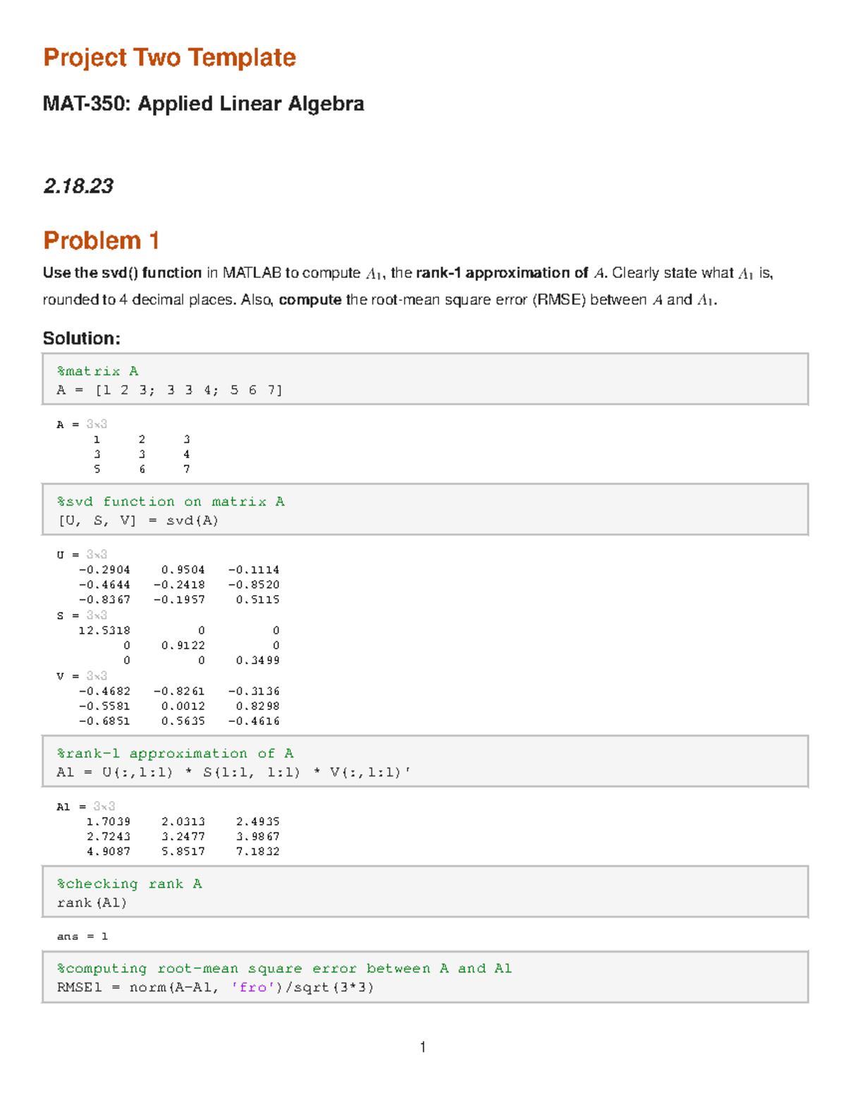 Project Two - In order to guarantee that management fully understands ...