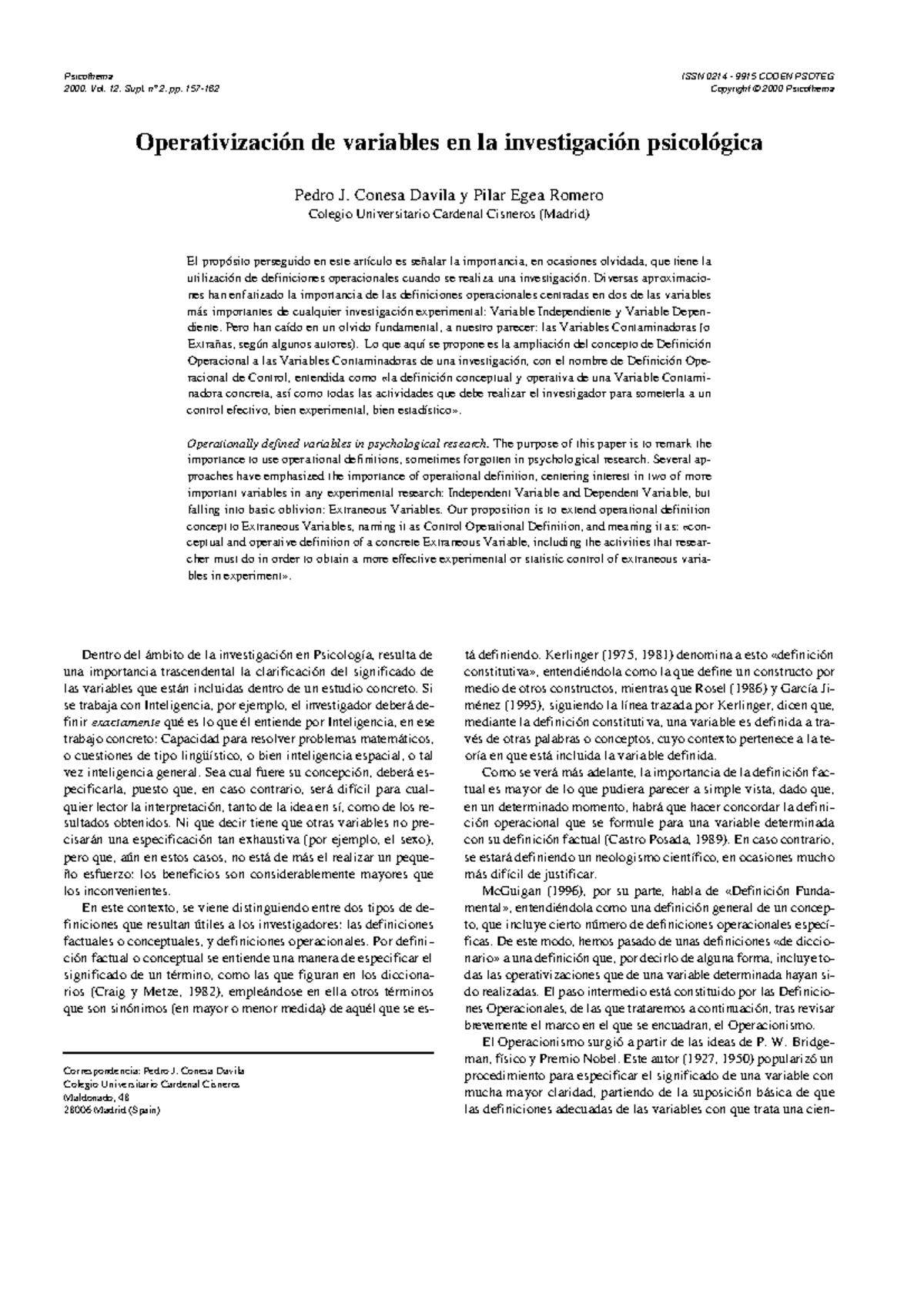 538 - jkkl - Dentro del ámbito de la investigación en Psicología ...