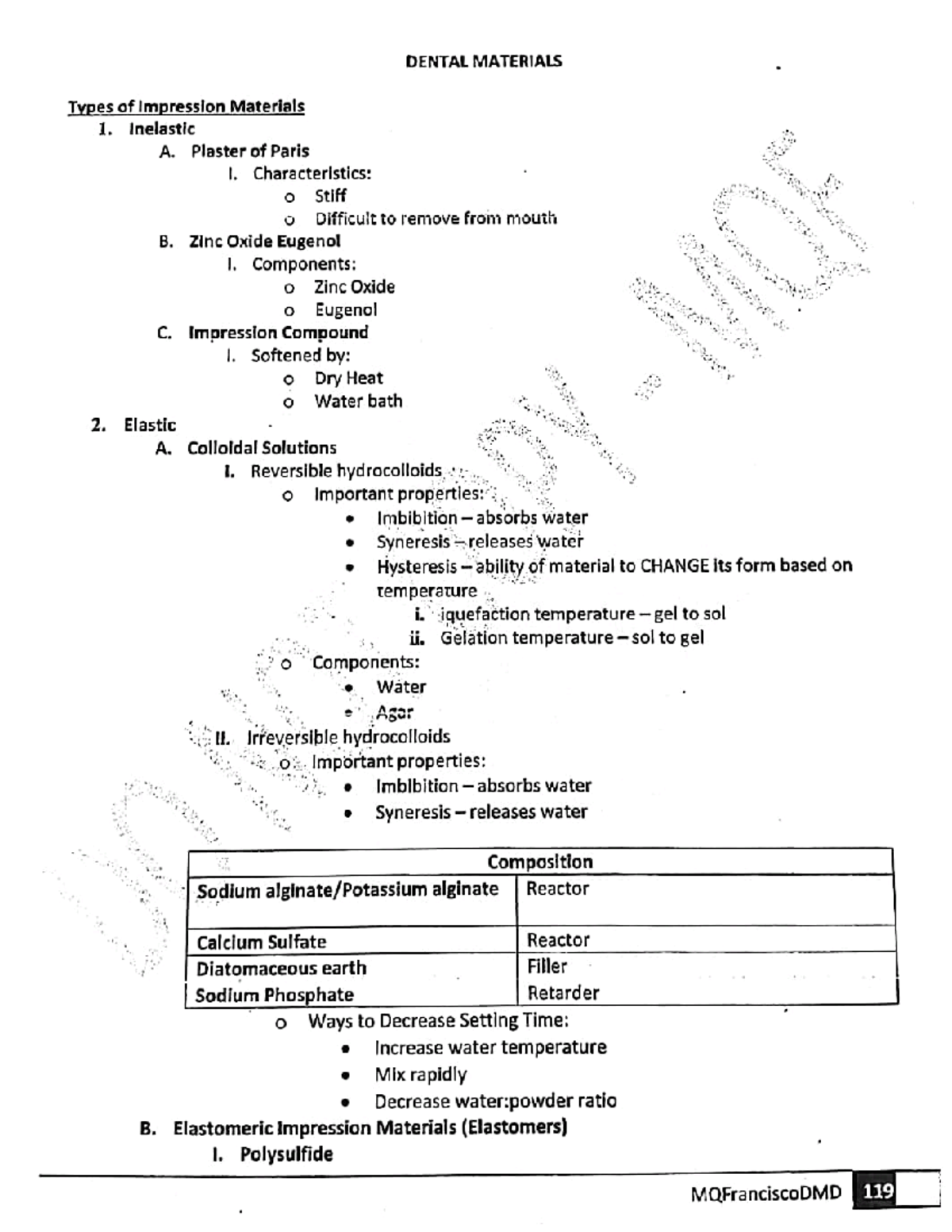 DMF Test 4 - Test 4 summary protho - DENTAL MATERIALS Types of ...