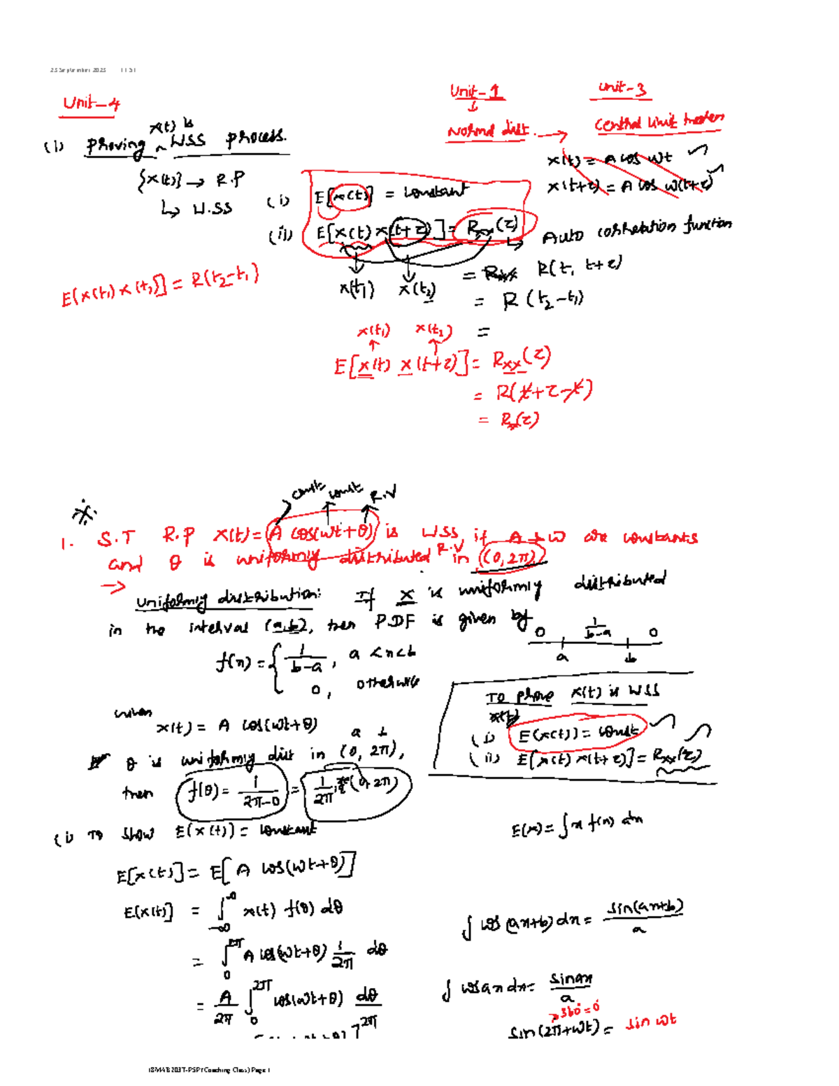 Module-4 & 5 - Probability And Stochastic Processes - 23 September 2023 ...