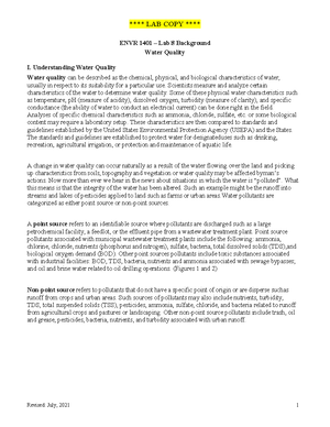 ENVR1401 Lab 1 Math Background 2021 - **** LAB COPY **** ENVR 1401 ...