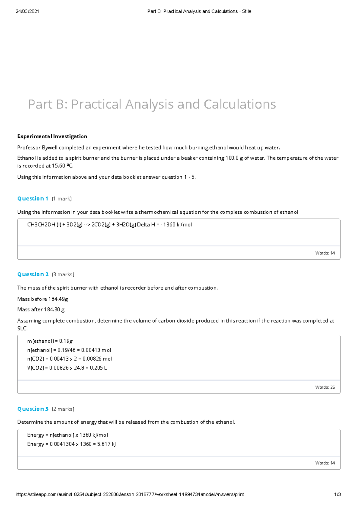 Yr12 2020 SAC 1 Part B Solutions - 24/03/2021 Part B: Practical ...