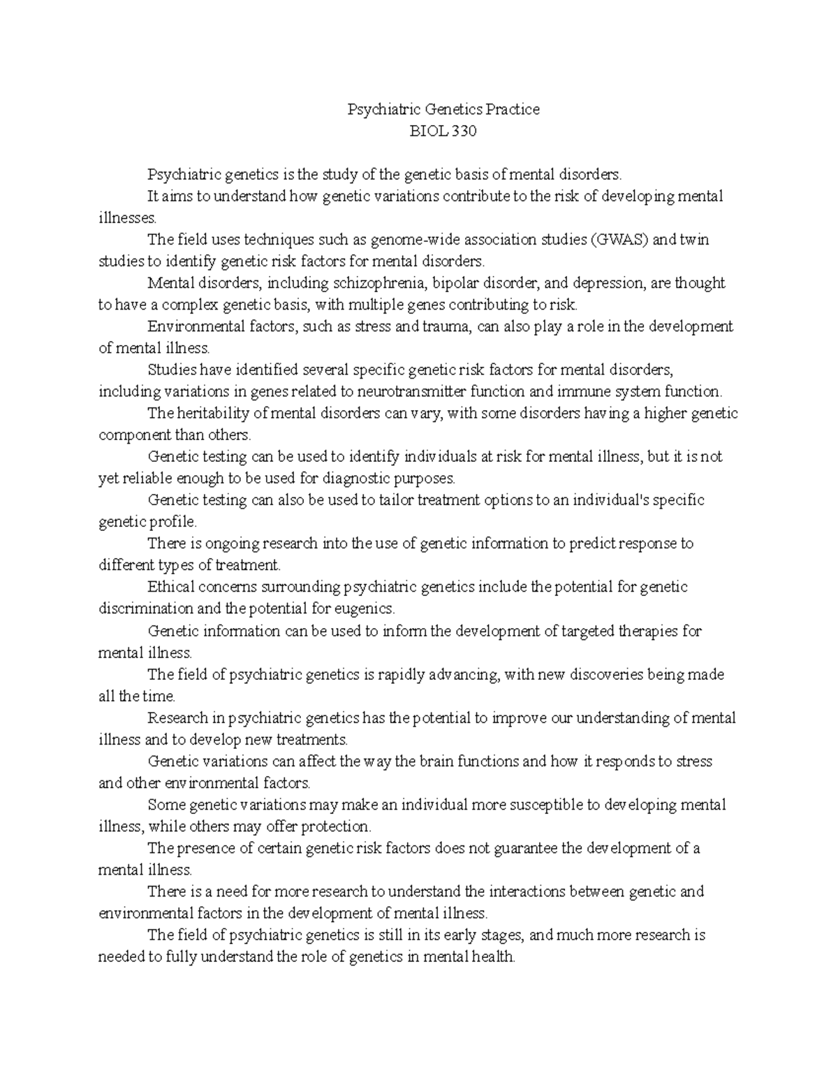 Psychiatric genetics practice materials - Psychiatric Genetics Practice ...