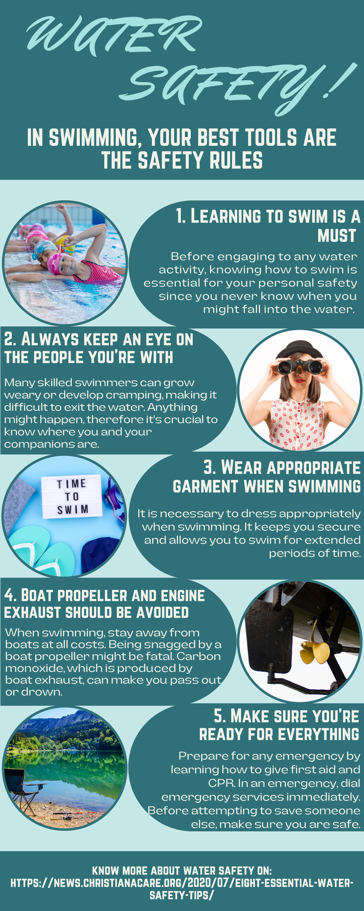 Water Safety and Precaution - IN SWIMMING, YOUR BEST TOOLS ARE THE ...