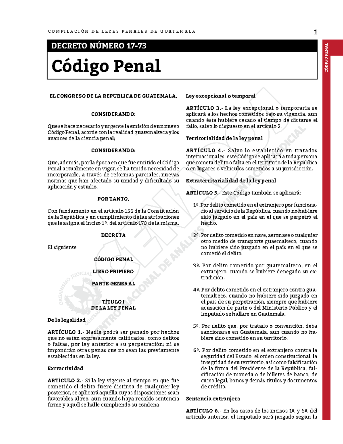 Codigo Penal - C O M P I L A C I Ó N D E L E Y E S P E N A L E S D E G ...