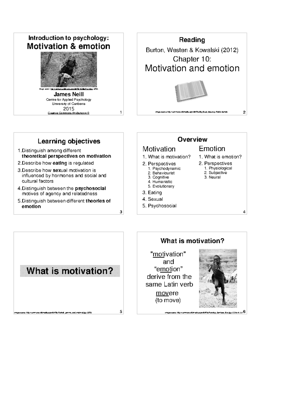 Lecture Motivation Emotion 6slidesperpage - 1 ####### Introduction to ...