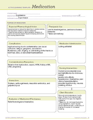 Methergine Medication Template - ACTIVE LEARNING TEMPLATES THERAPEUTIC ...