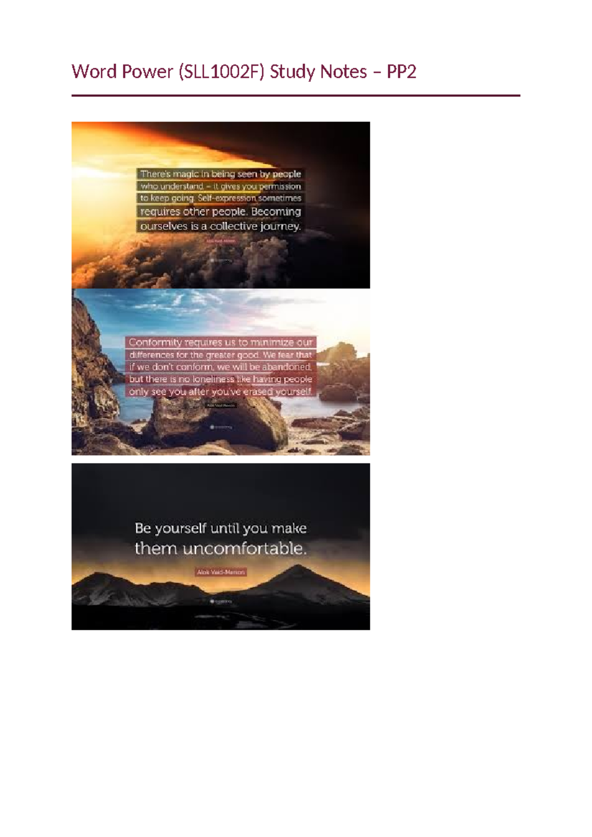 Word Power Summaries - PP2 - Word Power (SLL1002F) Study Notes – PP FYI ...