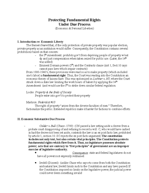 Constitutional Law Outline - 3 - I. INDIVIDUAL RIGHTS A. Individual ...