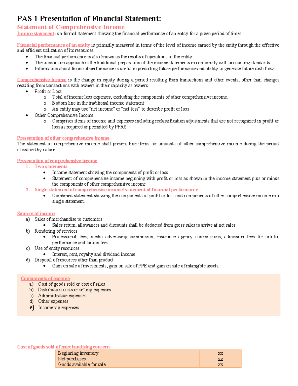 PAS 1 Satement Of Comprehensive Income Answer Keys PAS 1 Presentation Of Financial Statement pas-1-satement-of-comprehensive-income-answer-keys-pas-1-presentation-of-financial-statement