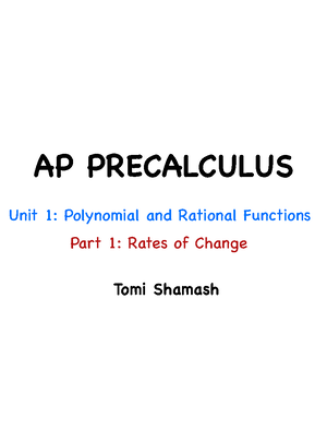 [AP Precalculus] Unit 1 Part 2 - Polynomial Functions - AP PRECALCULUS ...