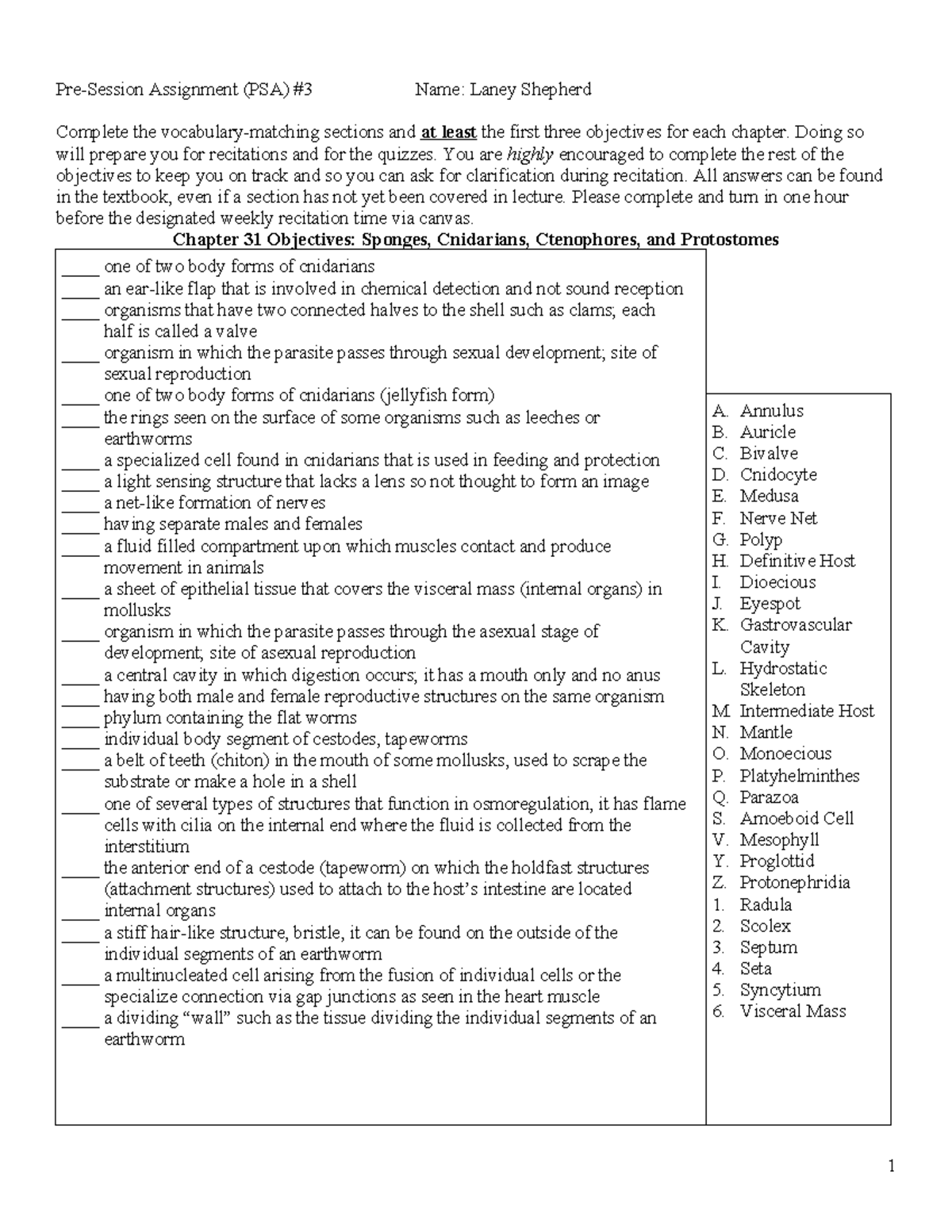 Final SP 24PSA3 - The recitation assignment - Pre-Session Assignment ...