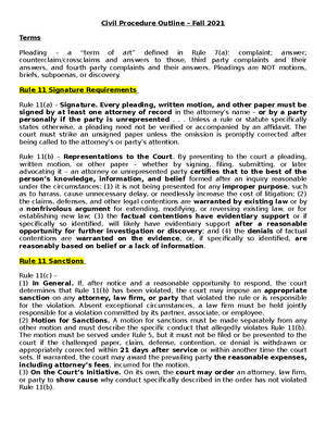 Notes Civ proc&draft - Civil Procedure and Drafting notes Prof Mark ...