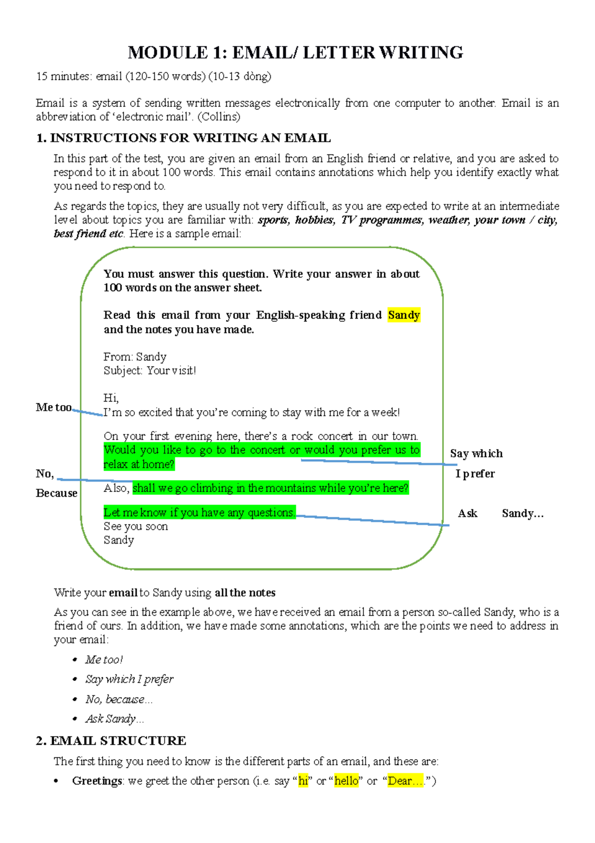 Module 1- Email- Letter Writing - MODULE 1: EMAIL/ LETTER WRITING 15 ...