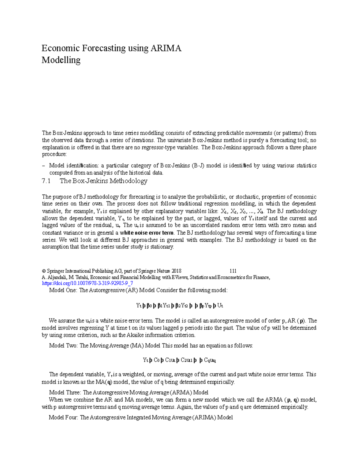 Economic Forecasting using Arima - Economic Forecasting using ARIMA ...