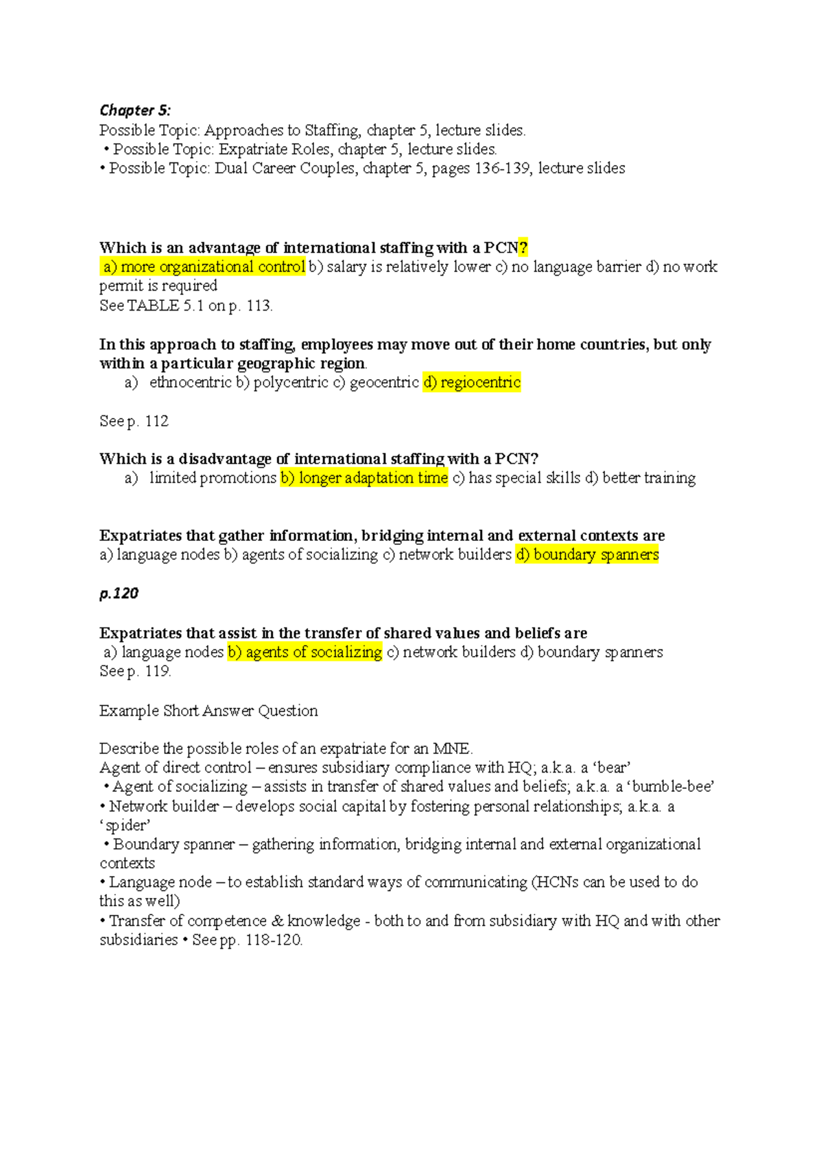 MGMT3025-Chapter 5 Example Exam Questions & Answers - Chapter 5 ...