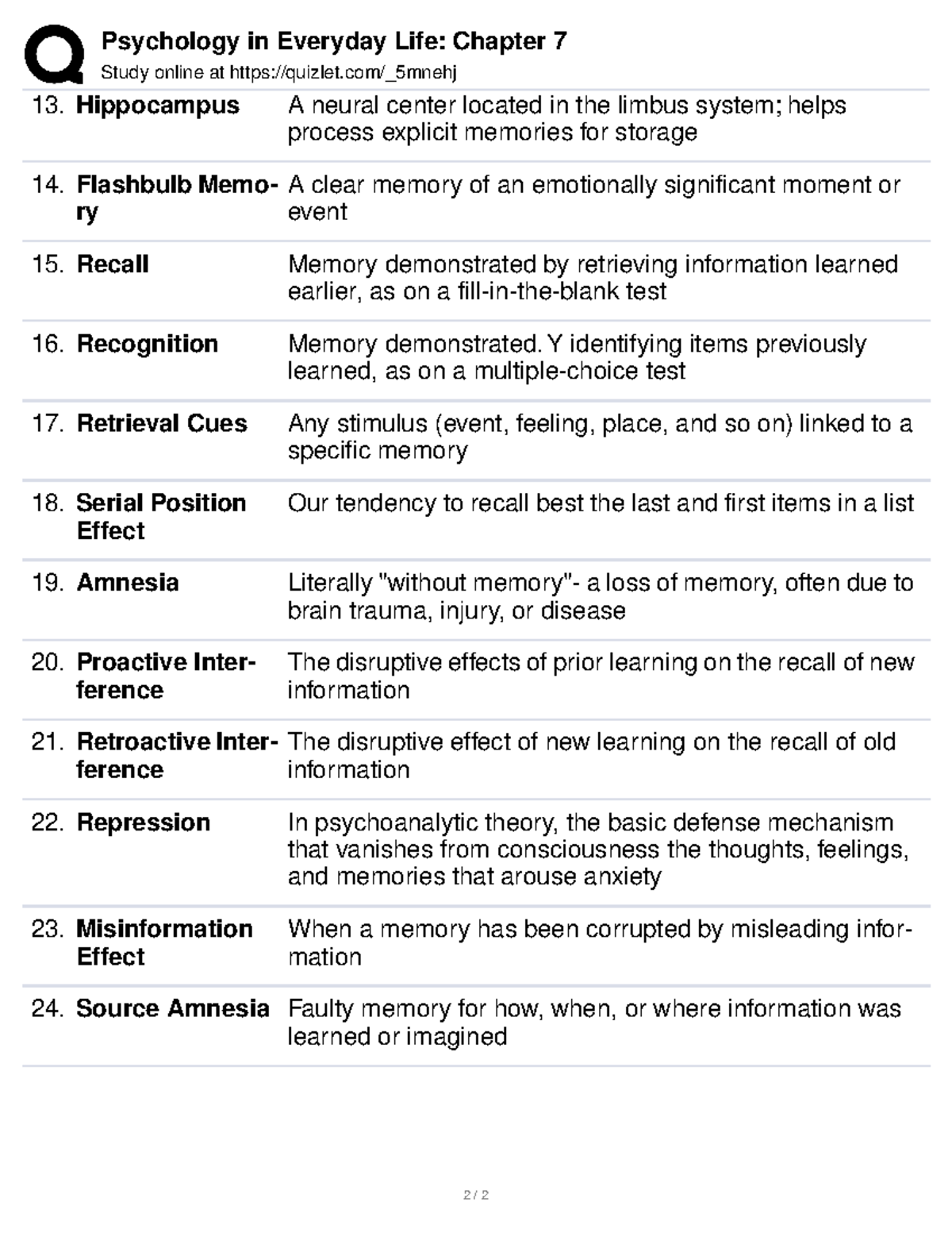 Psychology in Everyday Life Chapter 7 - 2 - Psychology in Everyday Life ...