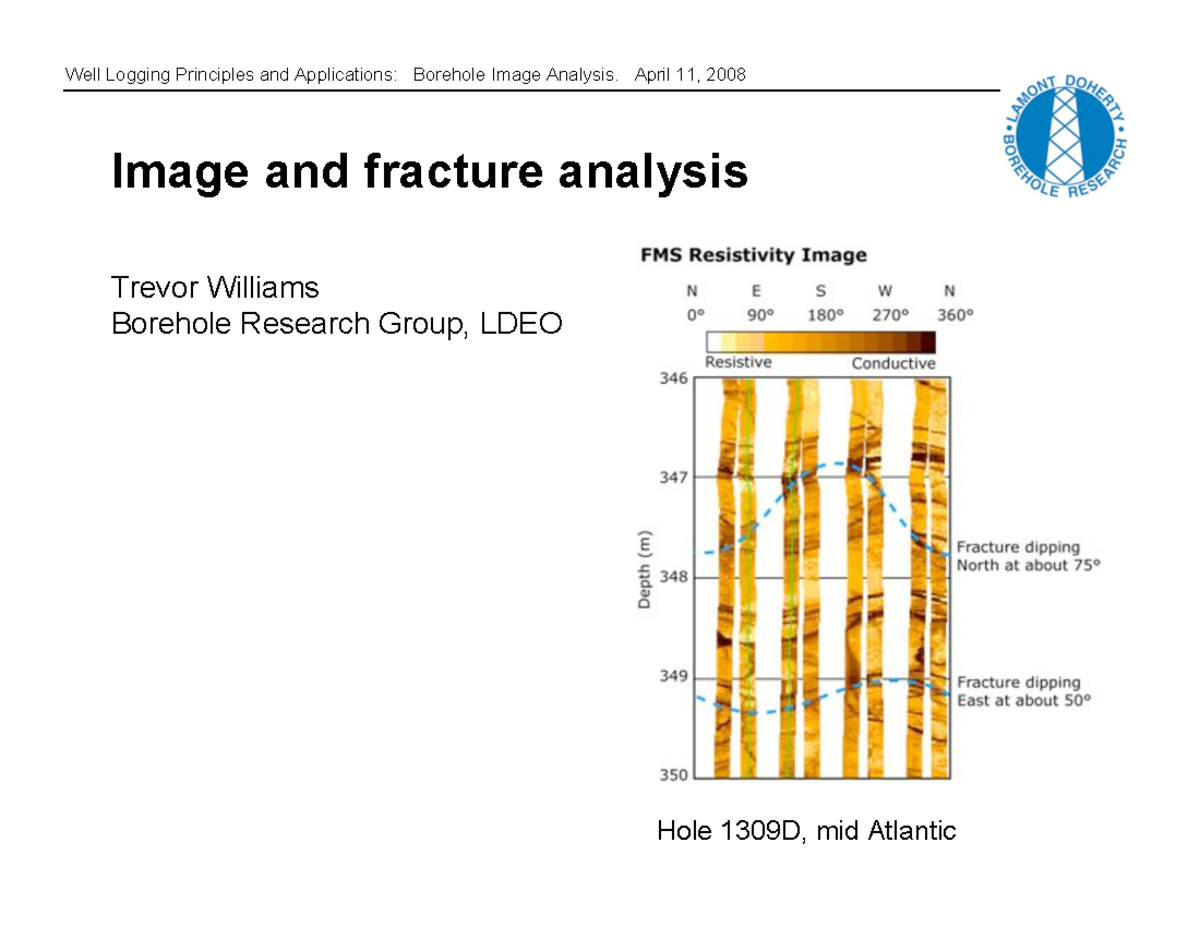 Rock properties Image fracture - Well Logging Principles and ...