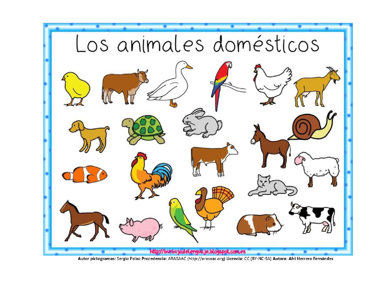 Animales Domesticos - fgggf - desarrollo del lenguaje - Studocu