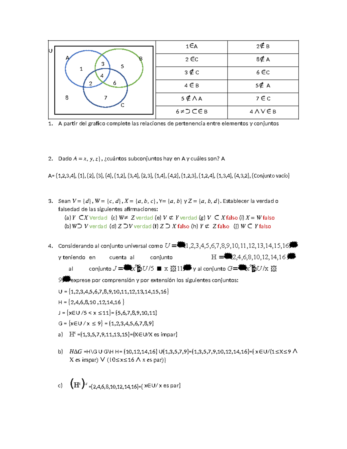 taller de algebra lineal - 1 ∈A 2 ∉ B 2 ∈C 8 ∉ A 3 ∉ C 6 ∈C 4 ∈ B 5 ∉ A ...
