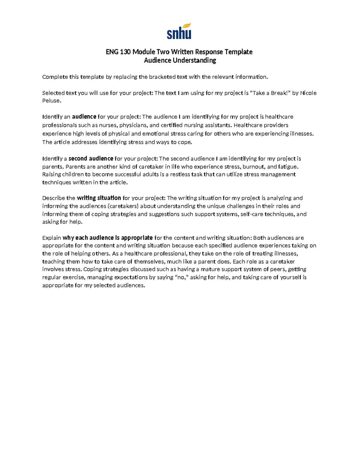 ENG 130 Module Two Written Response Template - ENG 130 Module Two ...