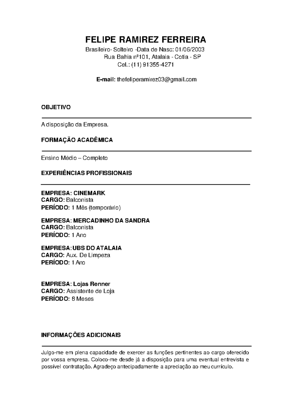 Felipe Ramires - Nsndnd - FELIPE RAMIREZ FERREIRA Brasileiro- Solteiro ...