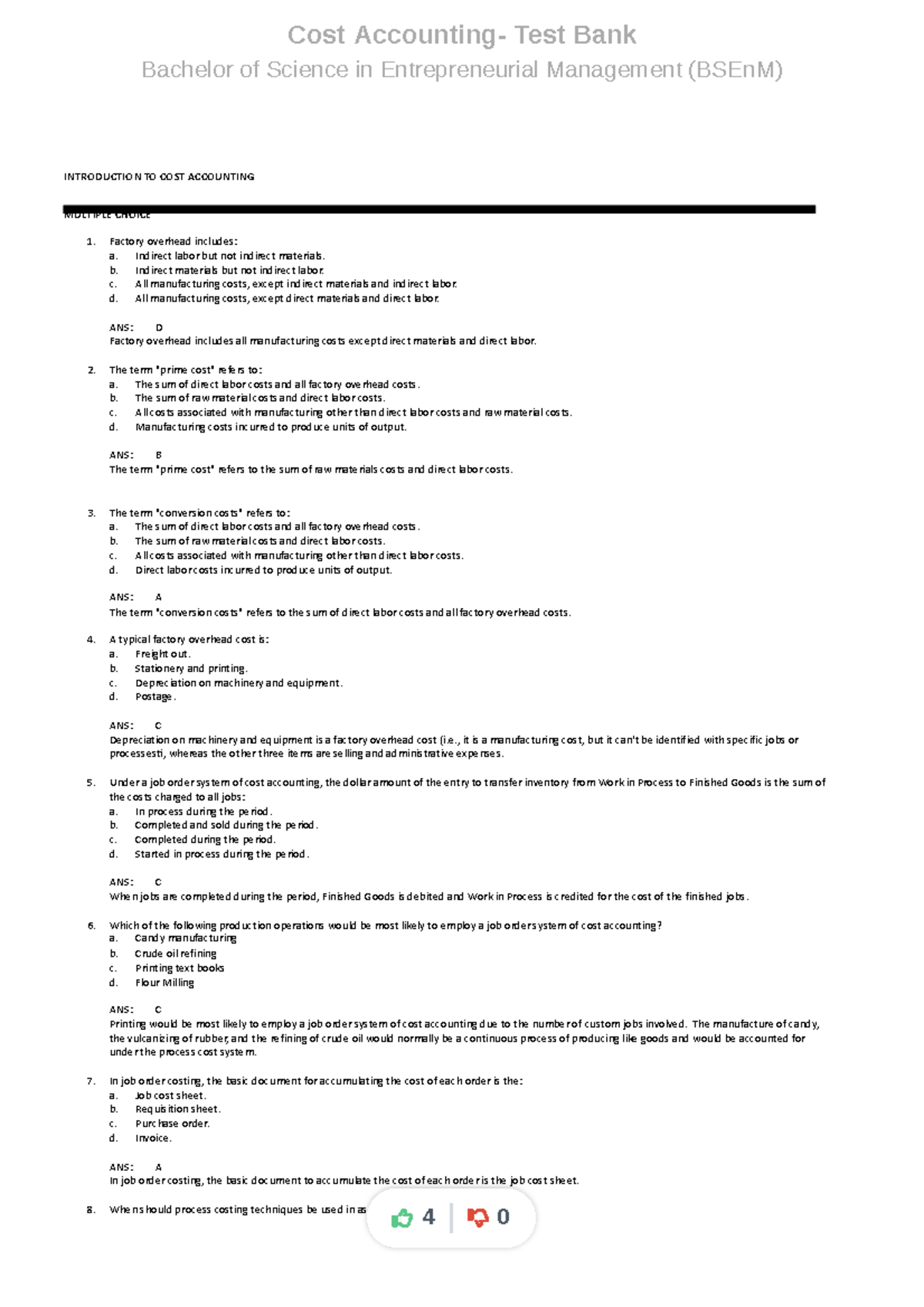 Cost-accounting-test-bank - Cost Accounting- Test Bank Bachelor of ...