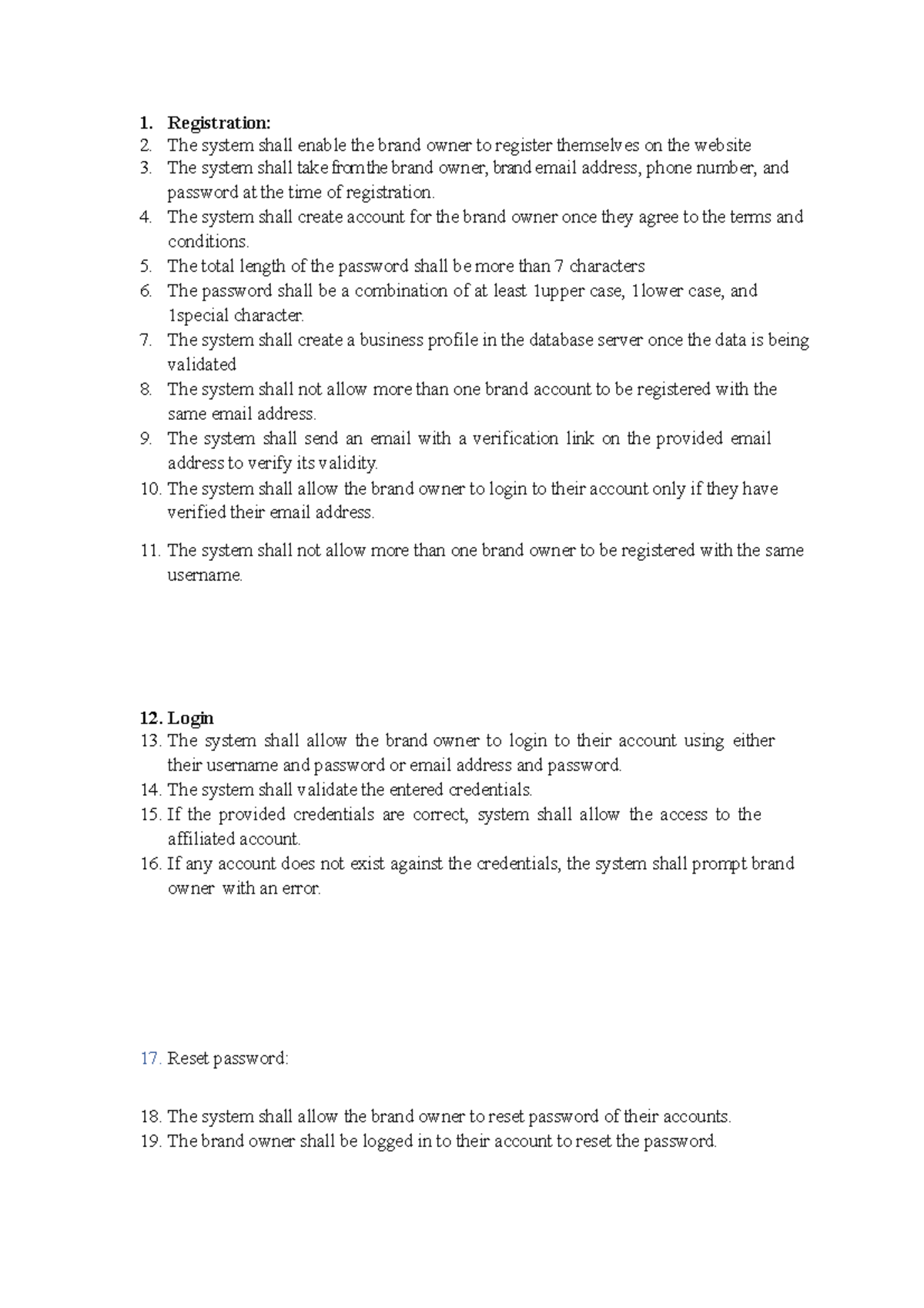 FRS 24.10 v2 - nothing - 1. Registration: 2. The system shall enable ...