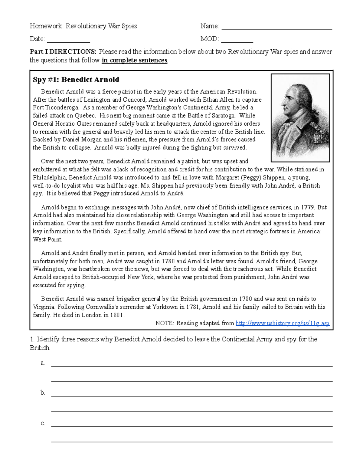 [Template] HW Rev War Spies 2022 - Homework: Revolutionary War Spies ...
