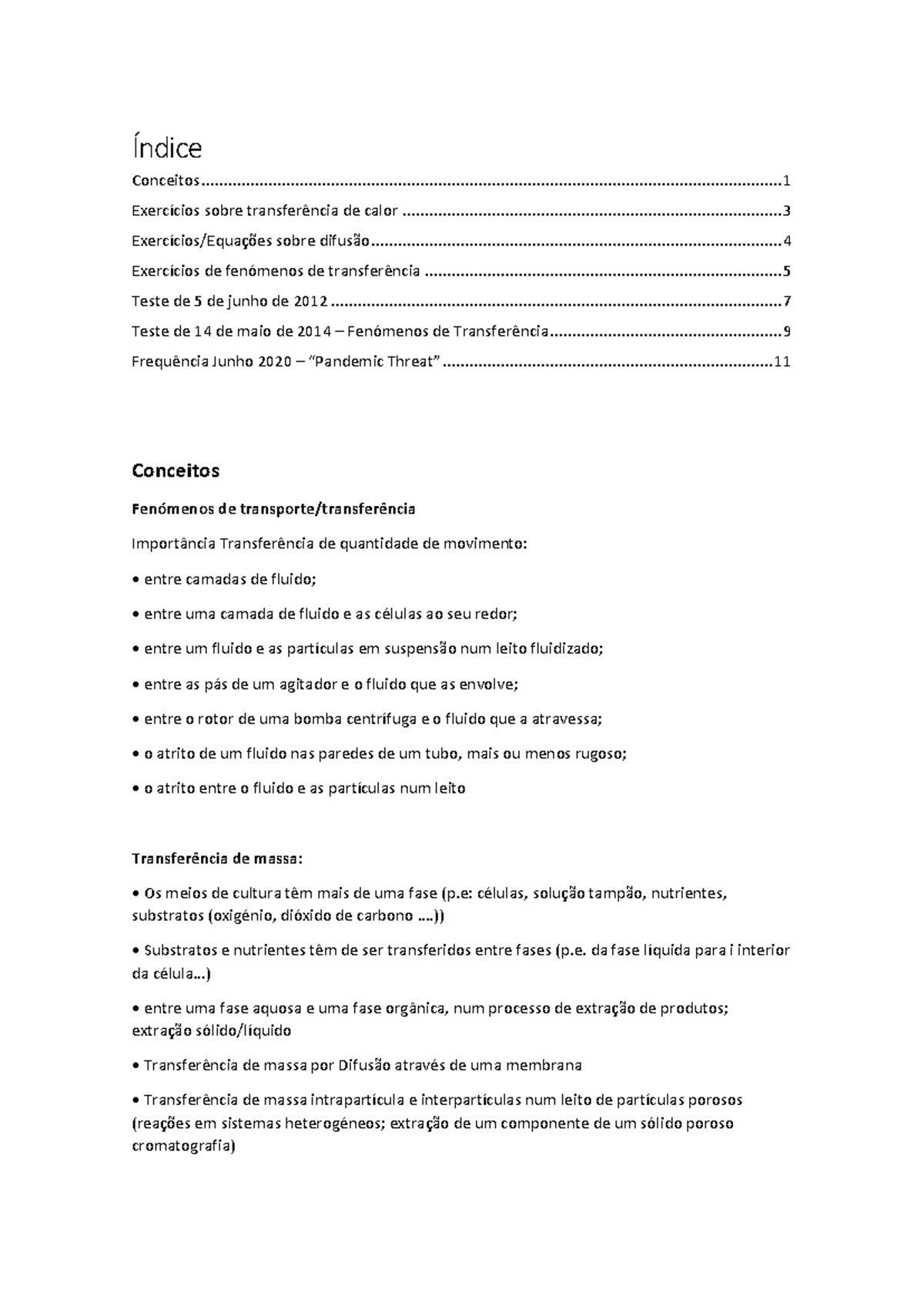 Módulo II- Resumo E Exercícios - Índice Conceitos - Studocu