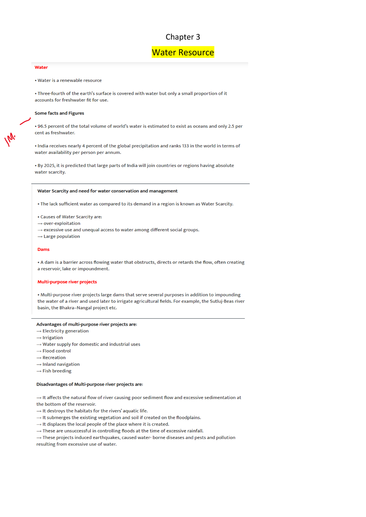 Chapter 3 water resource geo - Bachelor of Arts - Chapter 3 Water ...