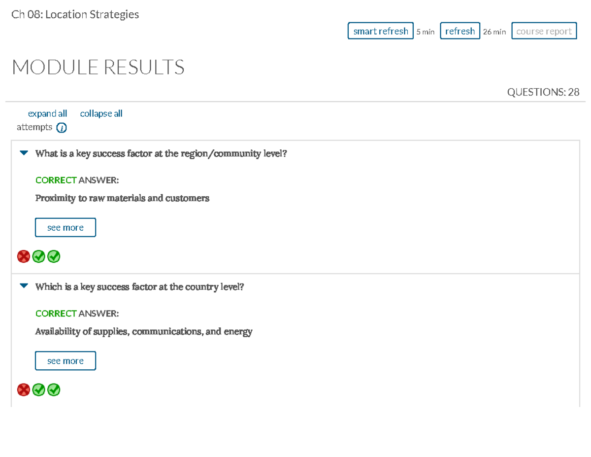Ch 08 DSM Location Strategies - The table below shows its ratings of ...