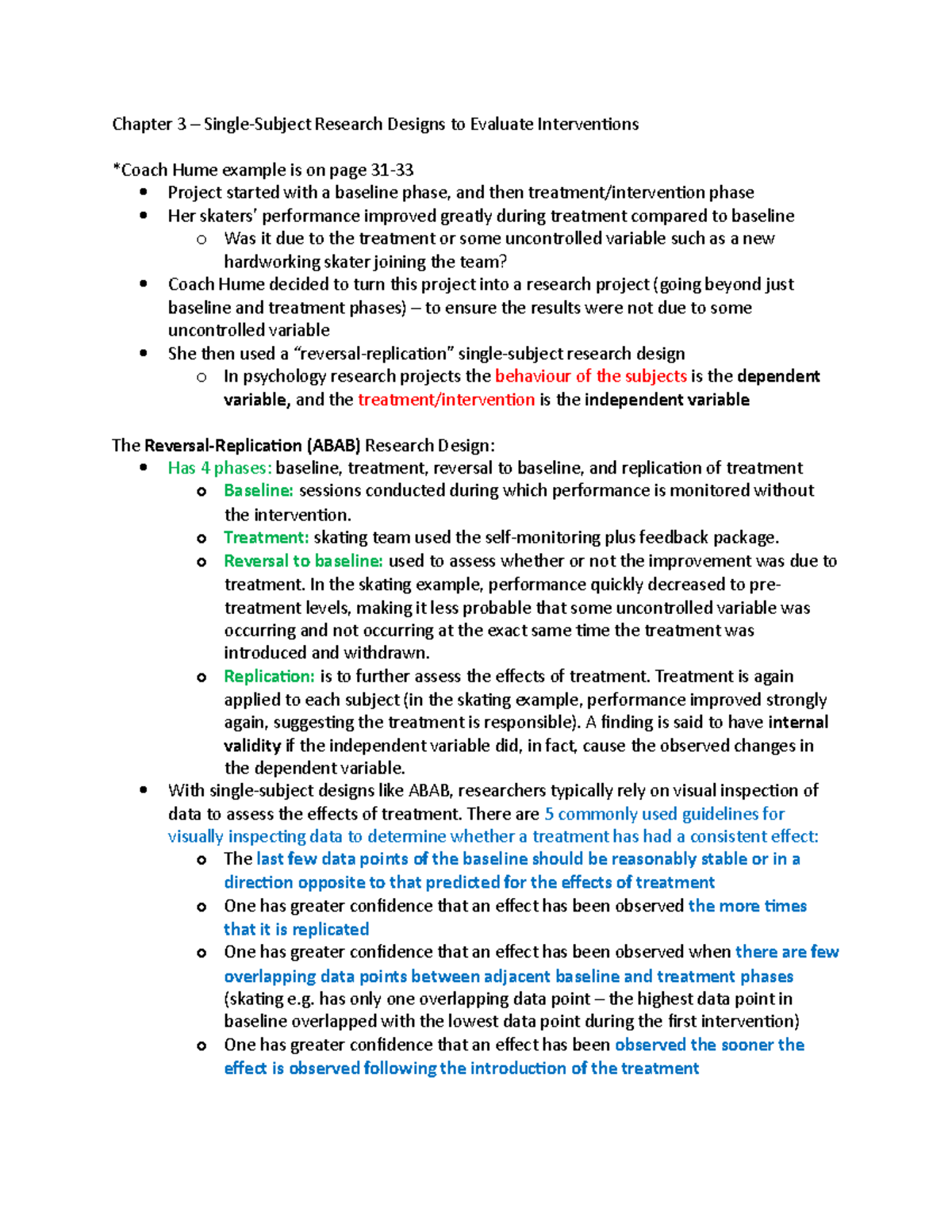 PSYC 2660 Chapter 3 Single-Subject Research Designs to Evaluate ...