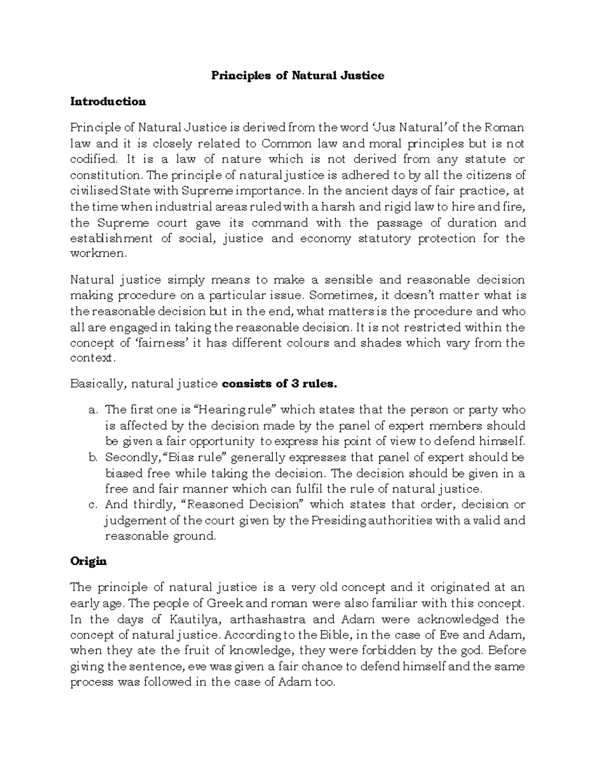 Principles of Natural Justice final Unit-5 - Principles of Natural ...