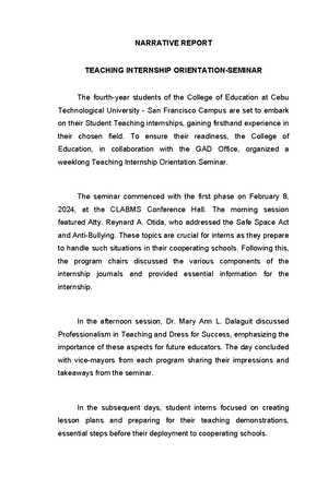 Teaching Internship Portfolio Approval Sheet Final Printing - Republic ...