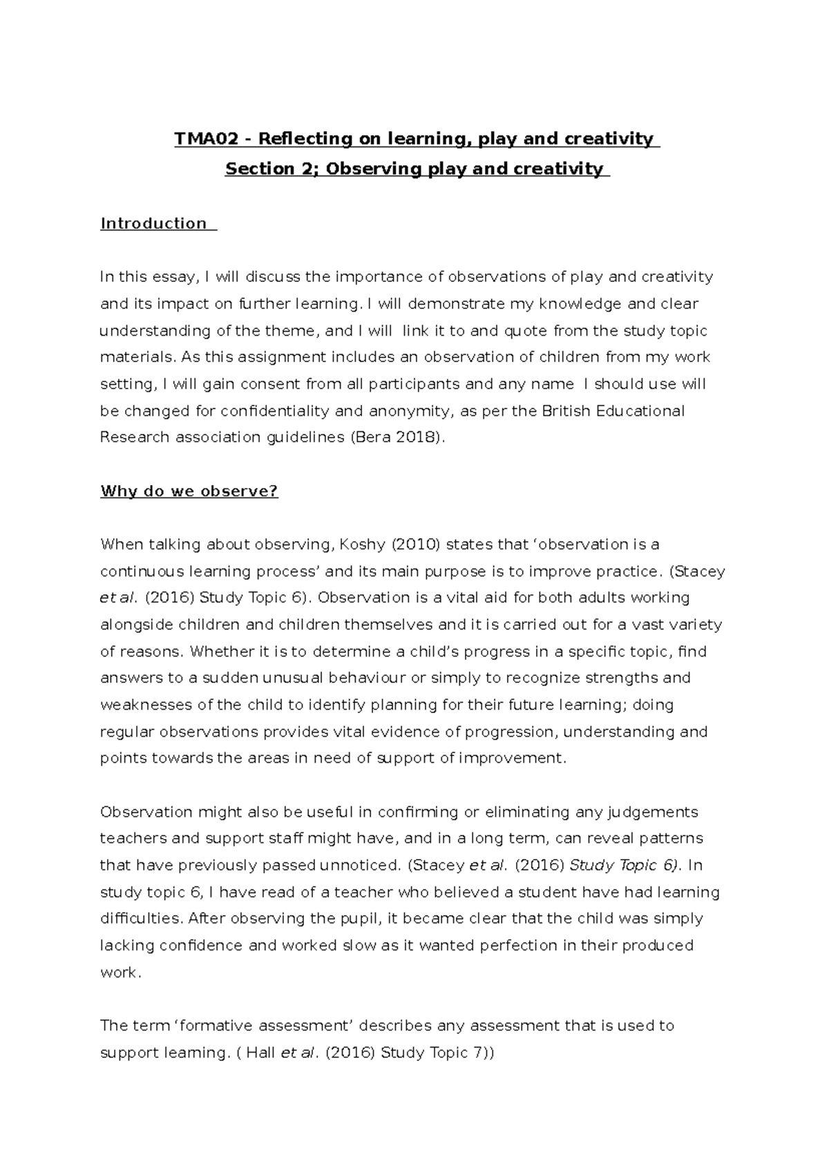 TMA02 - Reflecting on learning, play and creativity - I will ...