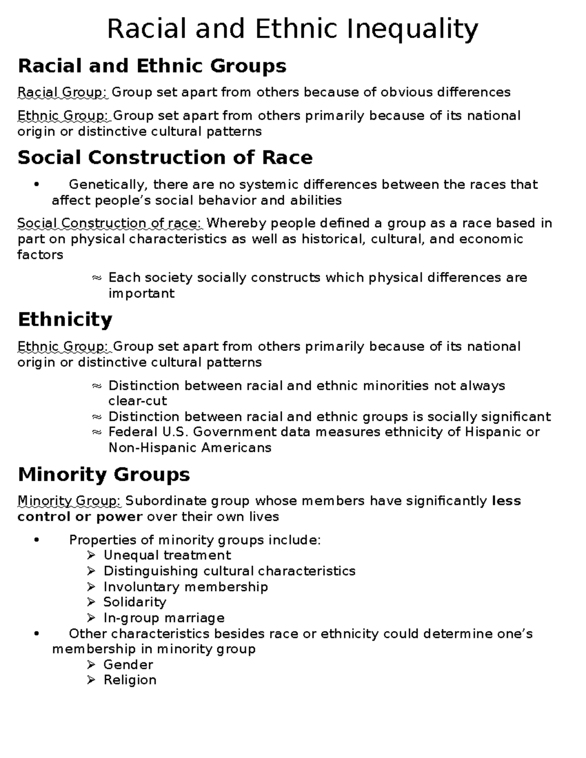 Racial and Ethnic Inequality - Racial and Ethnic Inequality Racial and ...