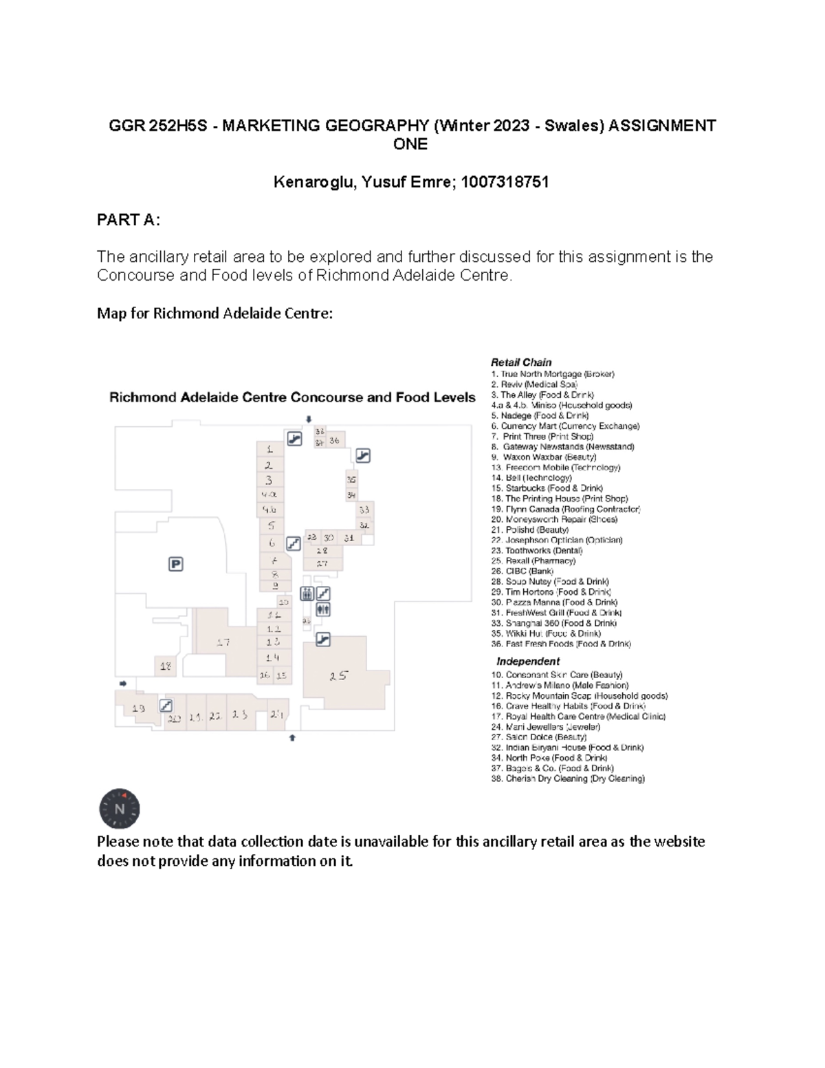 GGR 252 H5S Assignment 1 - GGR 252H5S - MARKETING GEOGRAPHY (Winter ...