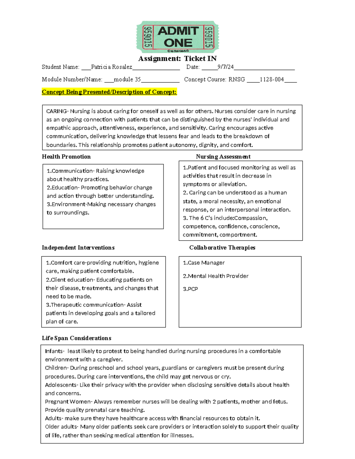 Assignment-Ticket In Concept-1 - Assignment: Ticket IN Student Name ...