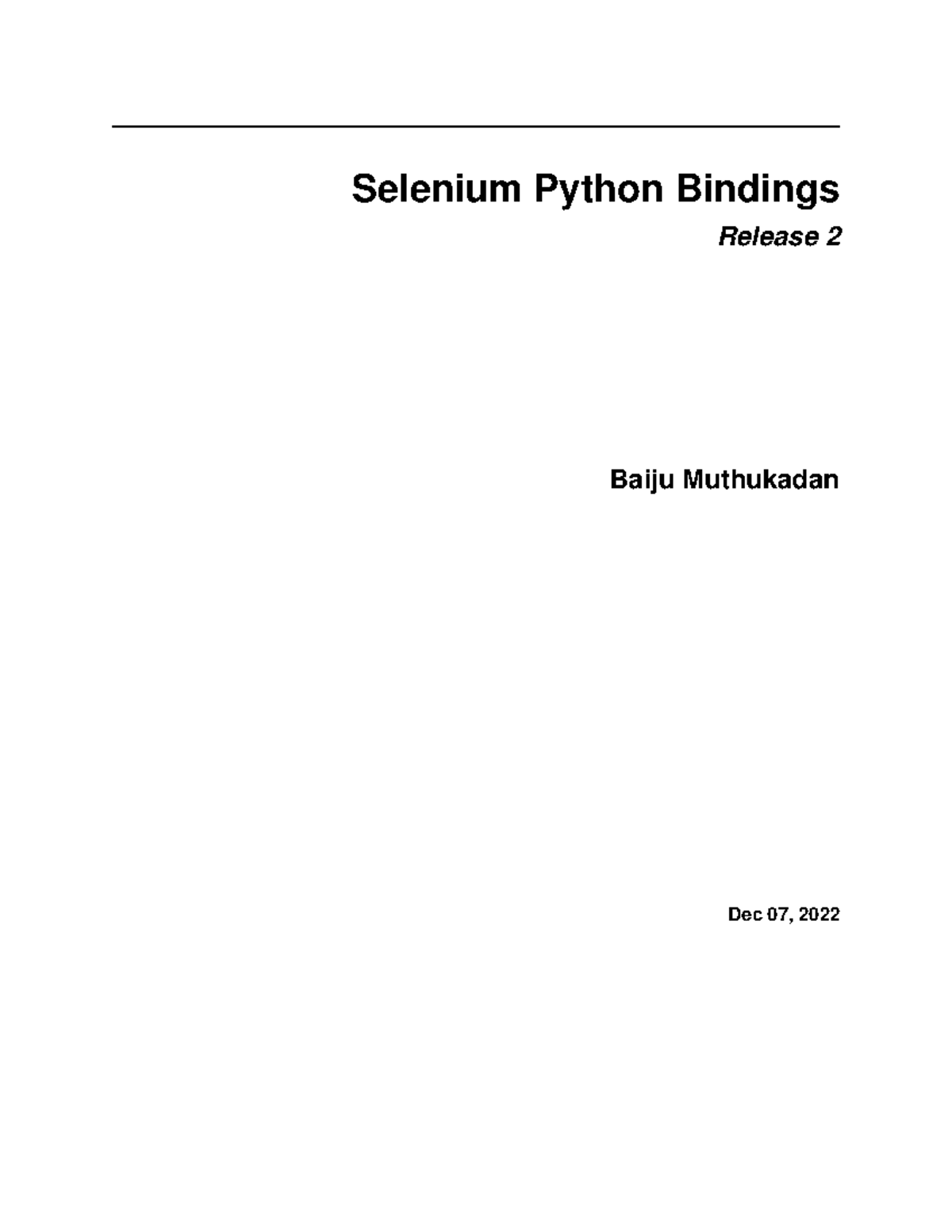 Selenium Python Book - Selenium Python Bindings Release 2 Baiju ...