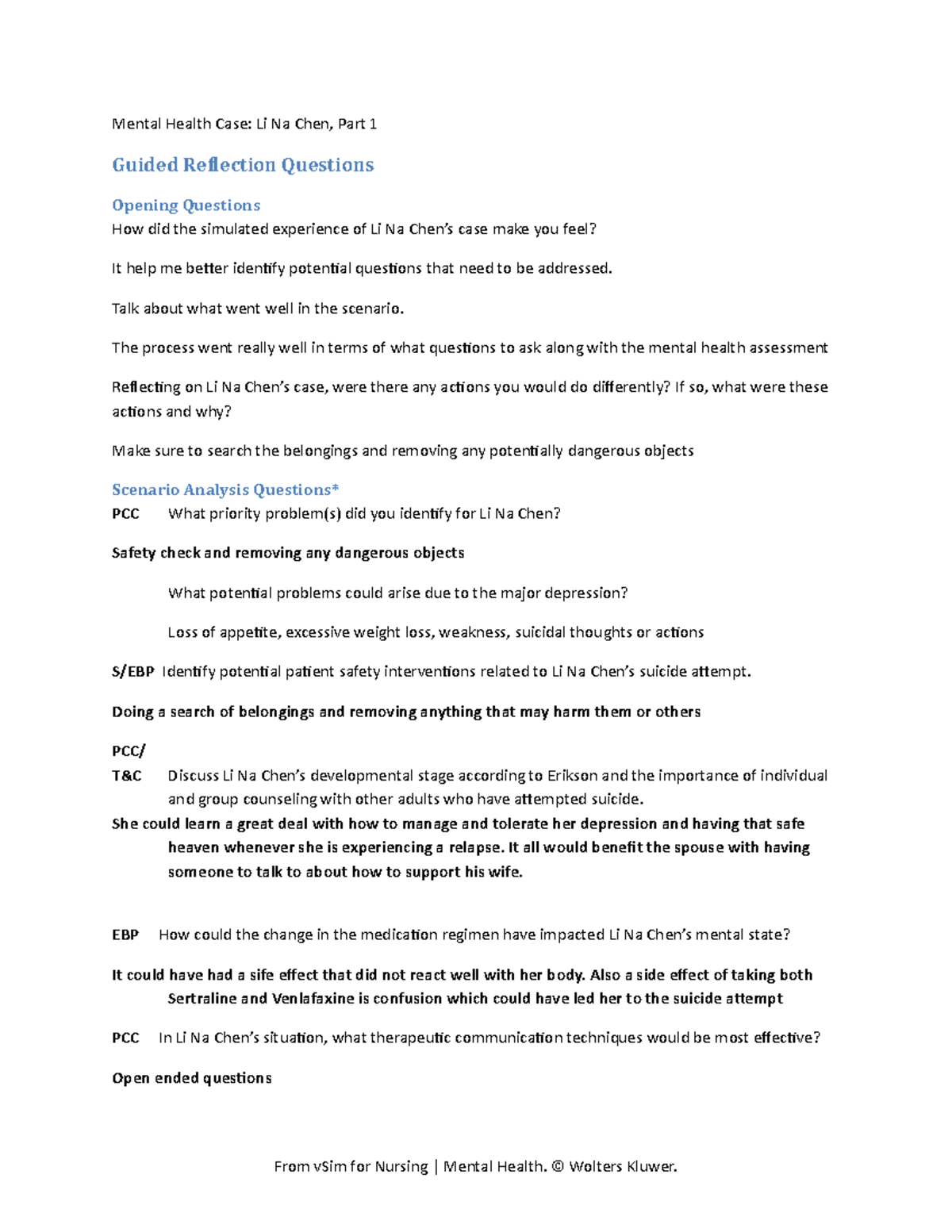 Mental Health Li Na Chen Part 1 GRQ.pdf - Mental Health Case: Li Na ...