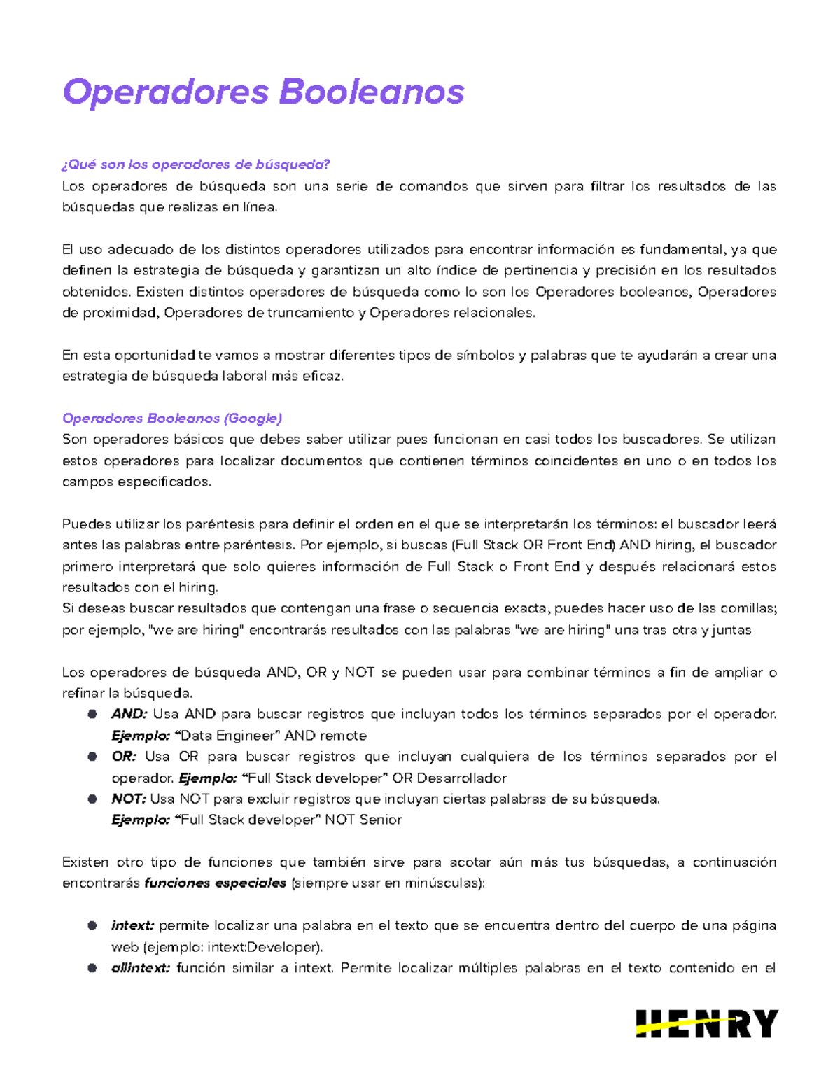 Operadores Booleanos - Operadores Booleanos ¿Qué son los operadores de búsqueda? Los operadores ...